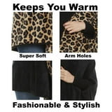 GO UNDER Ladies Reversible Blanket Wrap with Arm Holes - Soft & Cozy ...