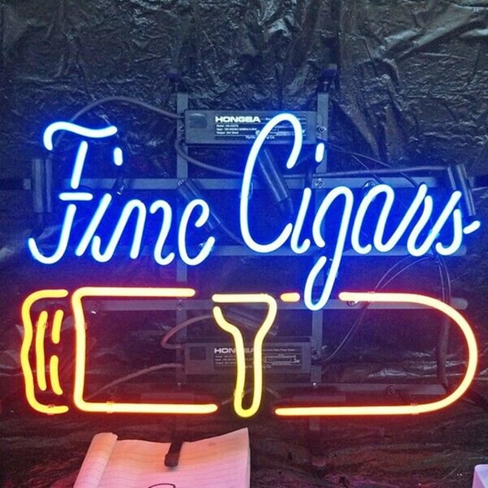 Queen Sense 17"x14" Cigars Sign Fine Cigars Cigarette Neon Sign Man ...
