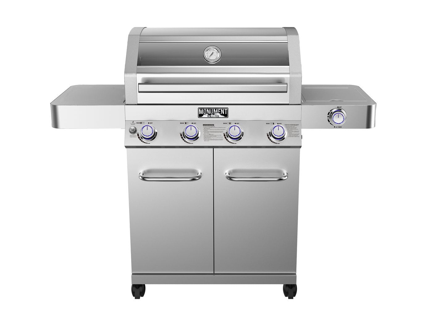 4-Burner Propane Gas Grill with Cabinet, Assembly Required, LED LIGHT ...