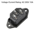 Unique Bargains Screw Mount 3 Pins IEC320 C14 Inlet Power Socket AC ...