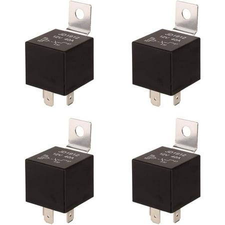 YDJKET 4PCS Auto Repeater Relay 4 Pin 12v 40A SPST for Car Motorcycle ...
