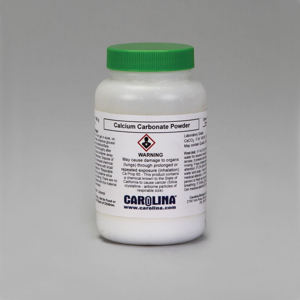 Calcium Carbonate, Powder, Laboratory Grade, 100 G - Walmart.com