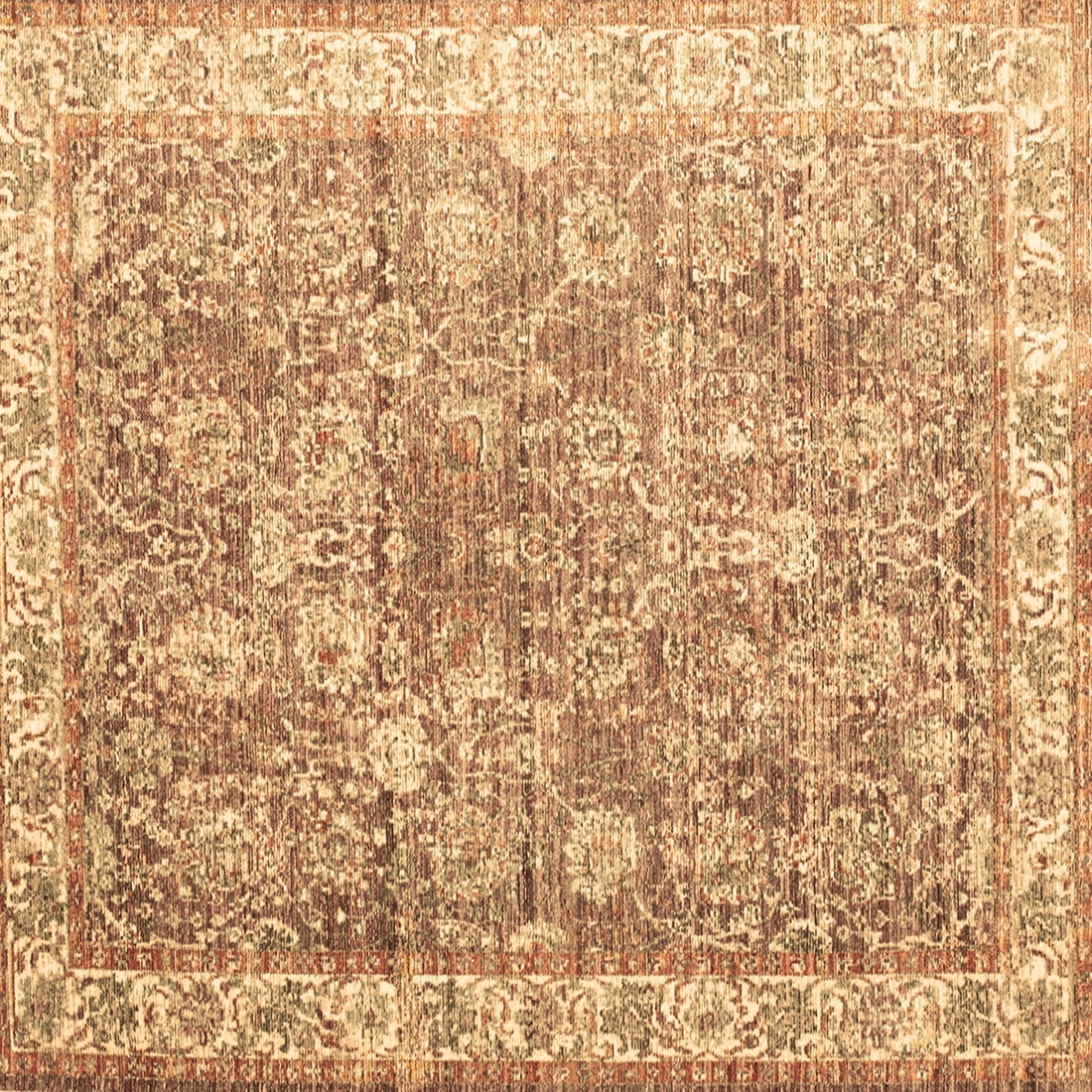 Ahgly Company Indoor Square Persian Brown Traditional Area Rugs, 6 ...