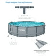 Funsicle 15ft Oasis Round Above Ground Metal Frame Swimming Pool ...