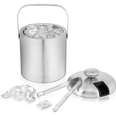 BREKX Iceberg Ice Bucket with Lid & Scoop Insulated Stainless Steel ...
