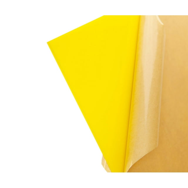 ONE- YELLOW ACRYLIC #2037- OPAQUE PLASTIC SHEET 1/8" Thick 24" X 48 ...