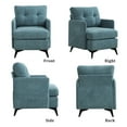 MBBMW Upholstered Linen Living Room Chair, Single Sofa with Side ...