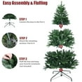 7ft Skinny Christmas Tree for Small Spaces, Unlit Slim Artificial Xmas ...