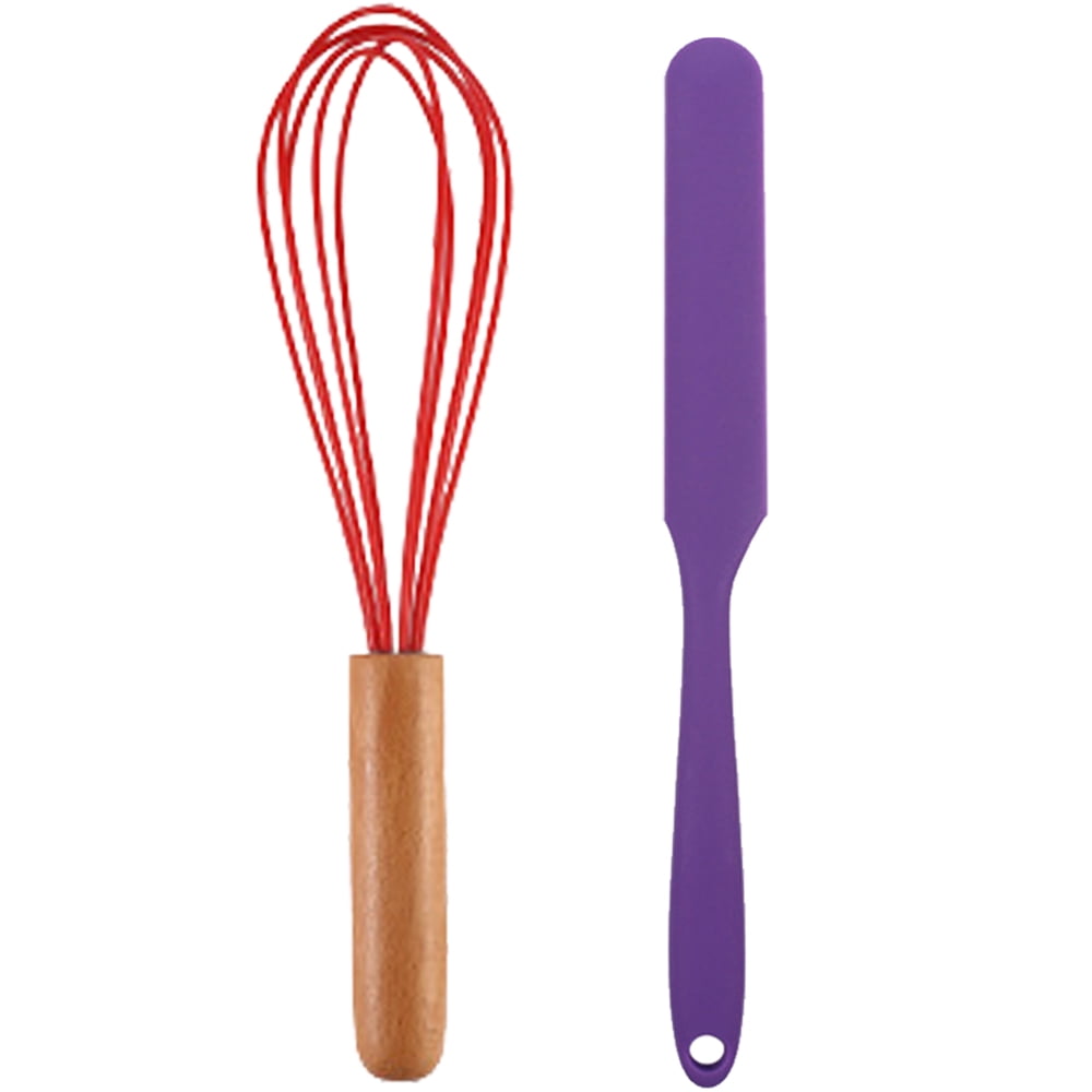 2 Piece Mini Kitchen Utensil Set- Silicone Kitchen Tools with wood ...