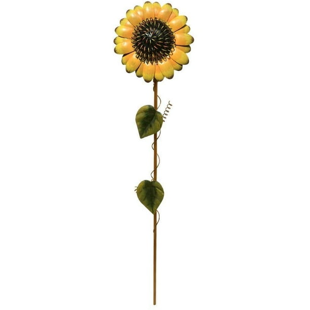 Metal Sunflower Garden Stake Large Sunflower Garden Patio Lawn Yard ...