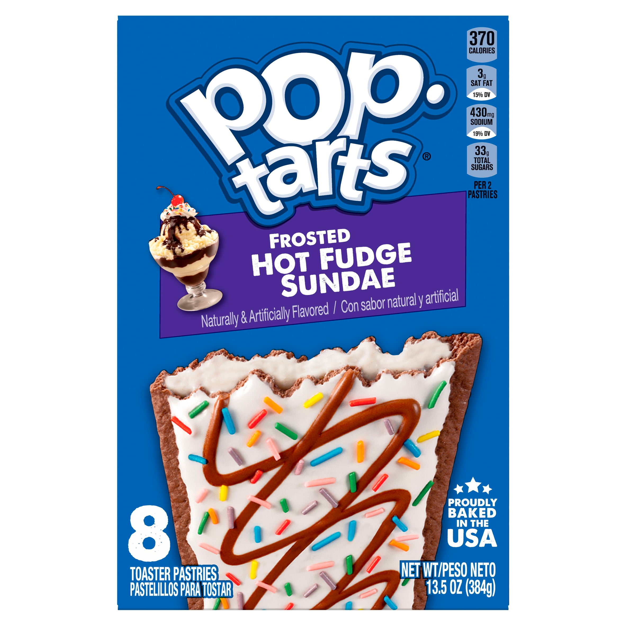 Pop-Tarts Frosted Hot Fudge Sundae Toaster Pastries, 8 count, 13.5 oz ...