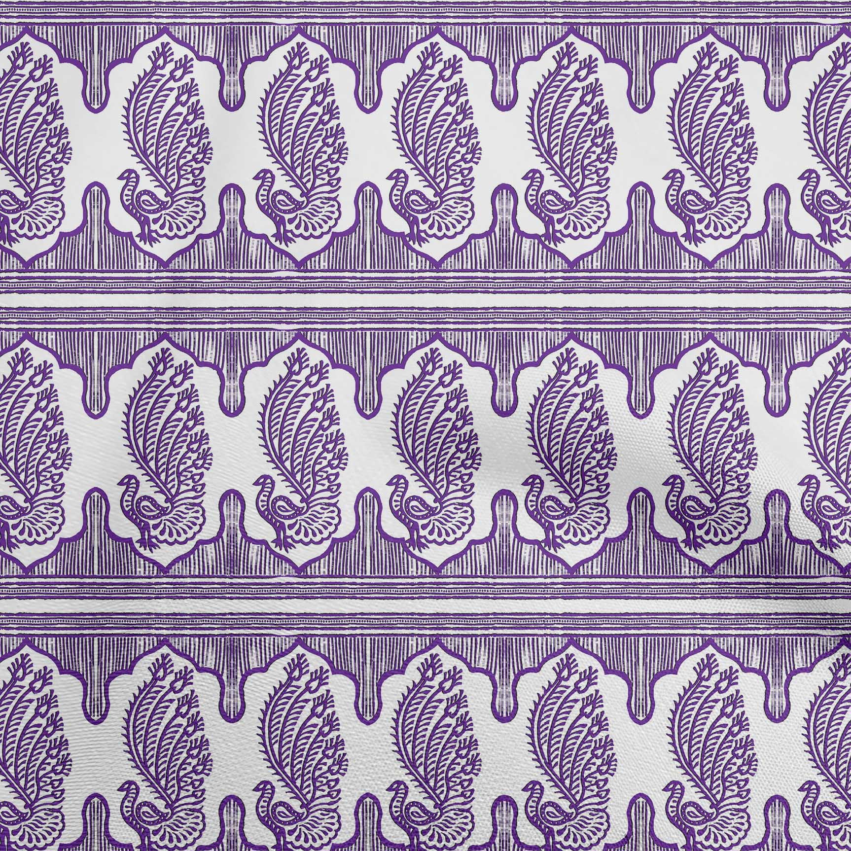 oneOone Cotton Jersey Plum Fabric Block Dress Material Fabric Print ...