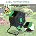ZenSports Small 18.5Gal Outdoor Rotating Tumbling Composter with Metal ...