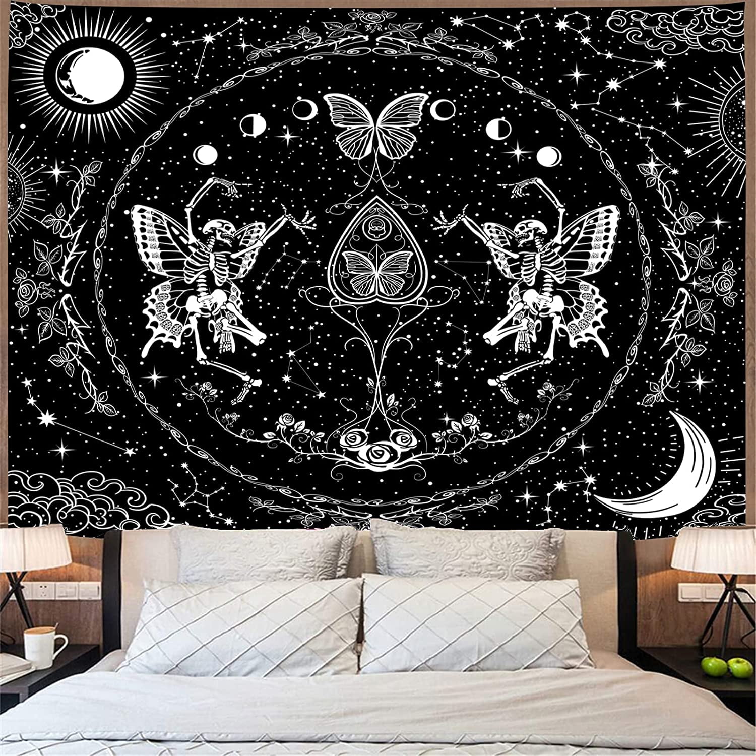 Click here for Jinsinto Tapestry Black And White Tapestry Skeleto... prices