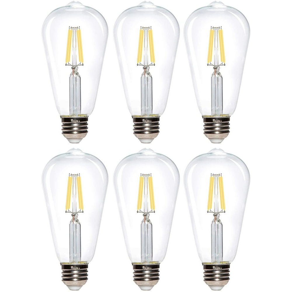 Simba Lighting LED Edison ST21 6W 60W Equivalent Light Bulbs 120V ...