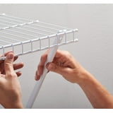 Rubbermaid 3' x 12" Steel White Linen Shelf Kit. Holds up to 10 lbs ...