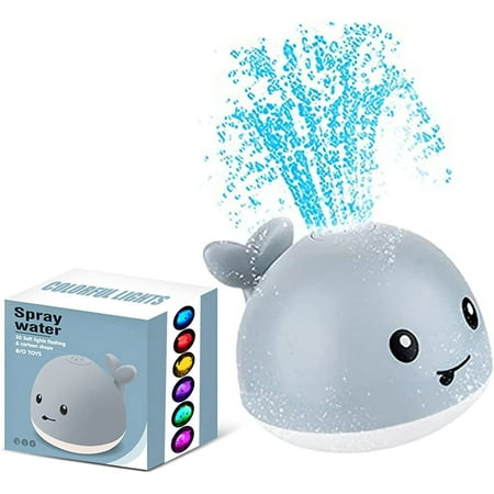 Whale Baby Bath Toys Auto Water Spray Toy with LED Lights for Baby ...