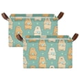 Bear Heart Pattern Collapsible Storage Bin Open Home Shelf Basket Water ...