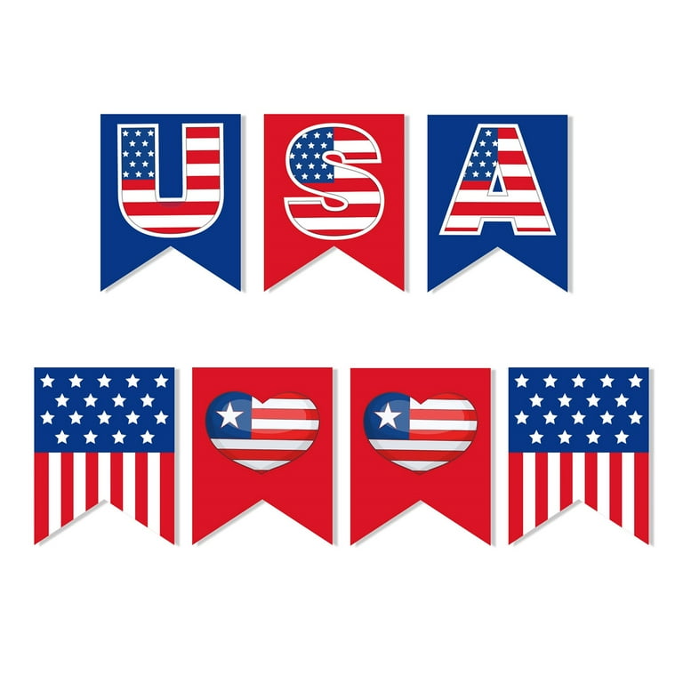 American Flag Pennant Banner Printable