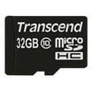 Transcend - Flash memory card (microSDHC to SD adapter included) - 32 GB - Class 10 - microSDHC ...