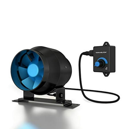 TerraBloom ECMF-100, 4" Inline Duct Fan with 0-100% Speed Controlled EC ...
