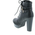 Top Moda Women's Cici-1 High Heel Lace Up Ankle Boots Platform Booties ...