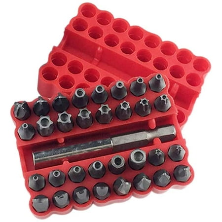 33 Pieces Security Bit Set With Magnetic Extension Bit Holder Tamper ...