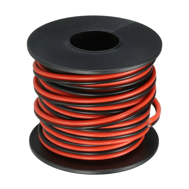 2 Conductor Parallel Silicone Wire 18AWG 18 Gauge Red Black Electrical ...