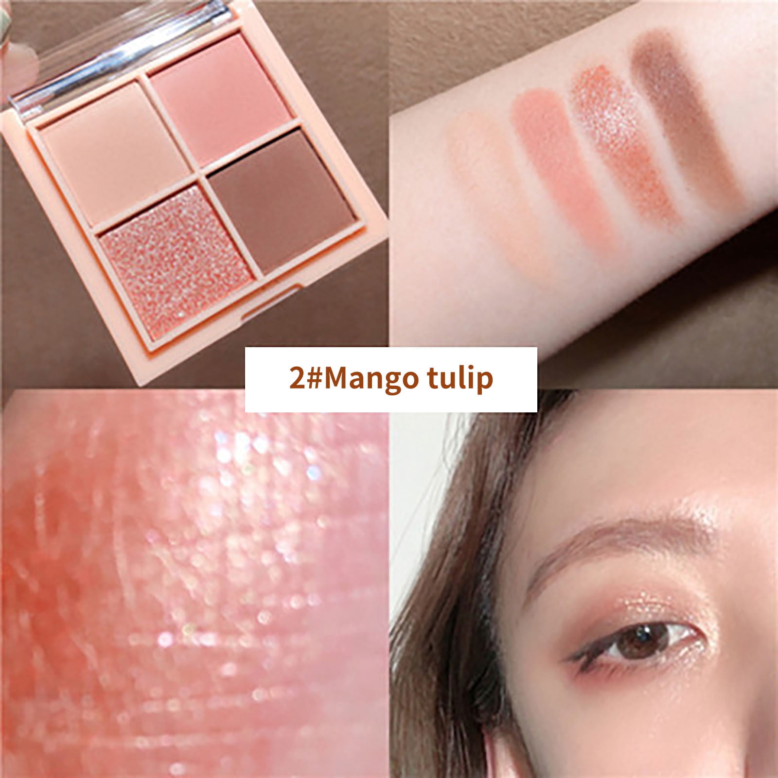 Click here for Bilqis 4 Colors Glitter Eyeshadow Palette  Pink Wh... prices