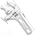 Large Opening Adjustable Wrench Short Handle Wide Jaw Mini Monkey ...