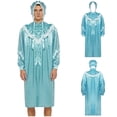 Aislor 2 Pcs Victorian Nightgown Pajama Set for Men Satin Nightshirt ...