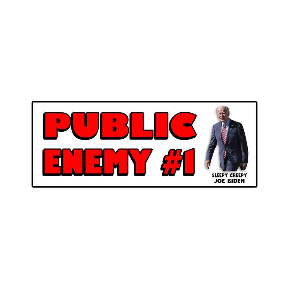 Biden Public Enemy #1 Vinyl Sticker Decal (3.37" x 9") | Peel & Stick ...