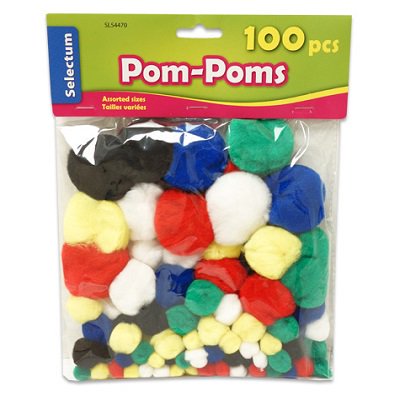 Pom Poms-Decorative, Assorted, 100/Pack | Walmart Canada