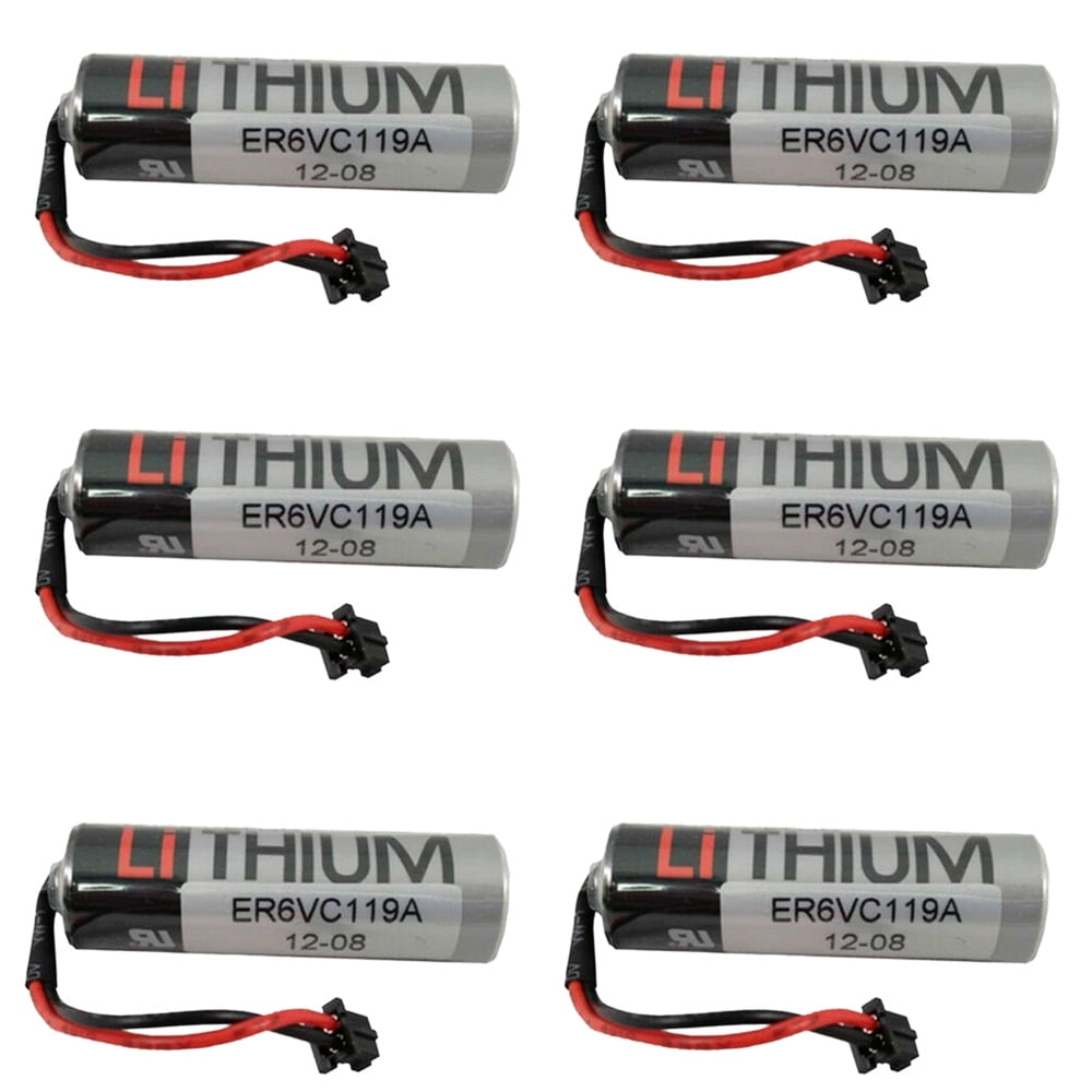 (6 Pack) ER6V/3.6V 2400mAh Lithium Battery AA for ER6VC119A ER6VC119B ...