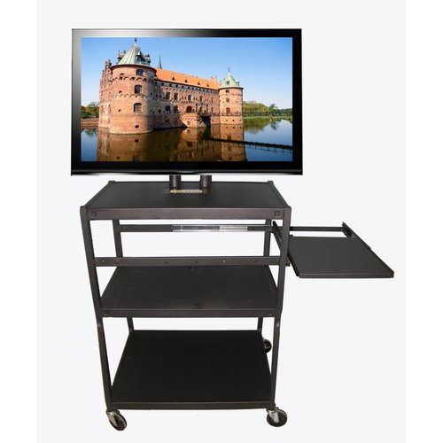Hamilton Buhl Flat Panel AV Cart with Side Pull Out Shelf - Walmart.com