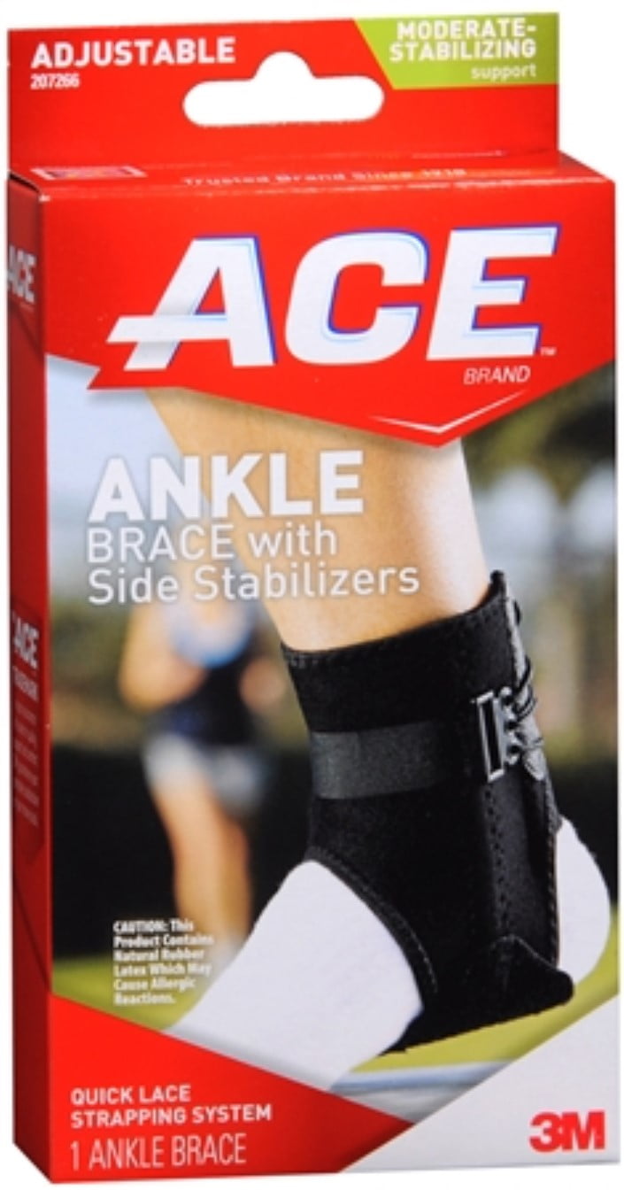 ACE Ankle Brace With Side Stabilizers One Size 1 Each (Pack of 2 ...