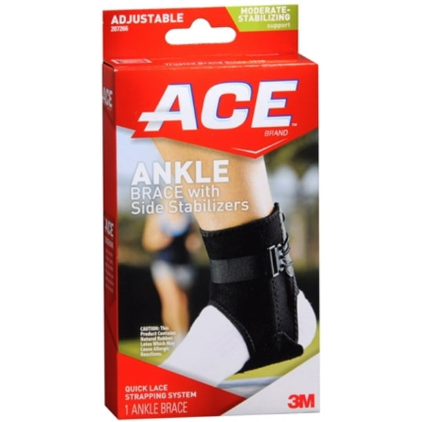 ACE Ankle Brace With Side Stabilizers One Size 1 Each (Pack of 2 ...