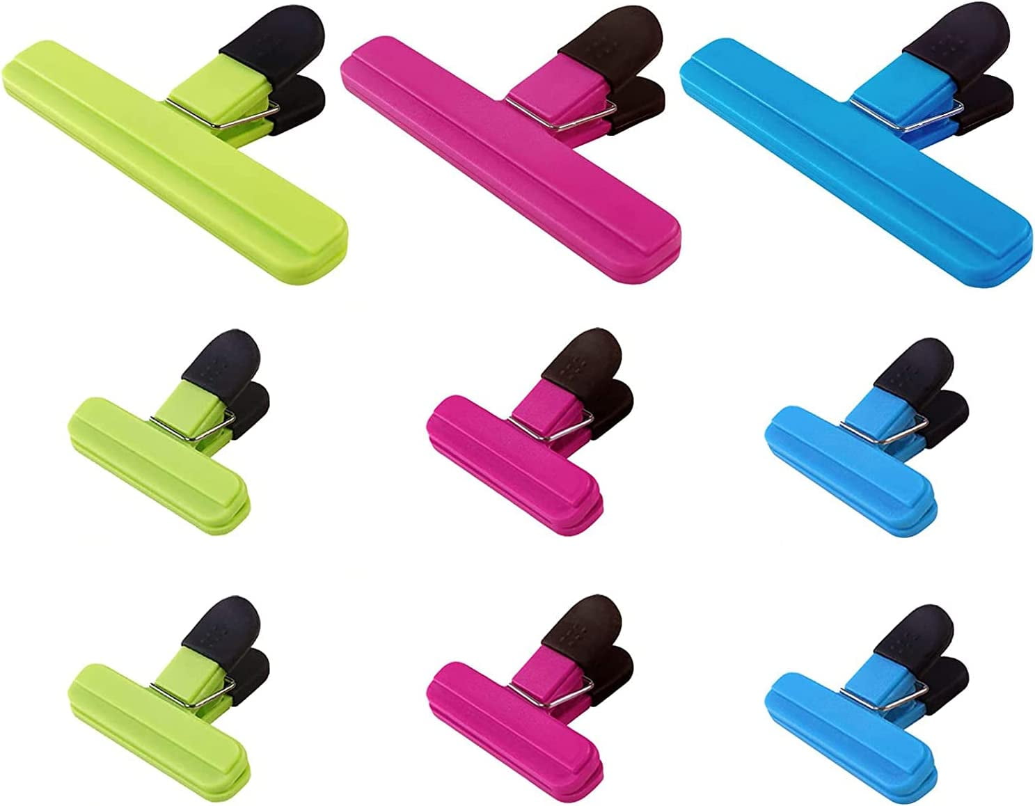 NOGIS 9Pack Large Chip Bag Clips - Assorted Sizes Food Bag Clips ...