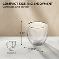 Kaffe Double Wall Small Glass Espresso Cups, 3oz, Set of 2 - Walmart.com