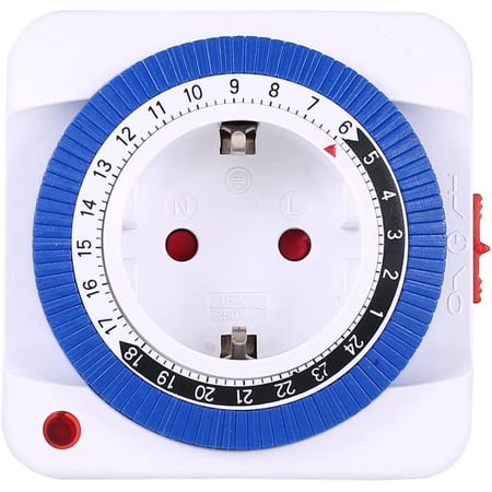 2PCS Timer Socket, 24 Hour Mini Electric Socket Timer, Indoor Timer ...