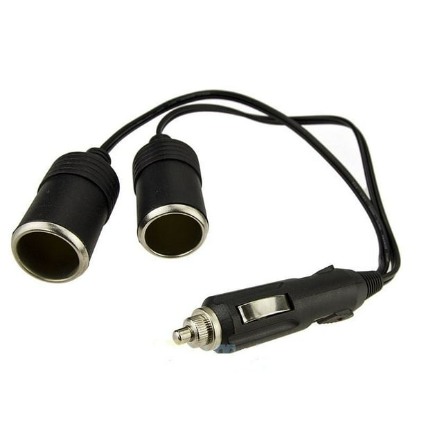 Cablevantage Black Dual Car Cigarette Lighter Splitter Charger Power