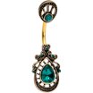 Body Candy Holiday Mistletoe Dangle Belly Ring Created with Crystals ...