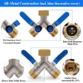3/4 Inch 2 Way Garden Hose Connector Y-Valve with Stainless Steel ...