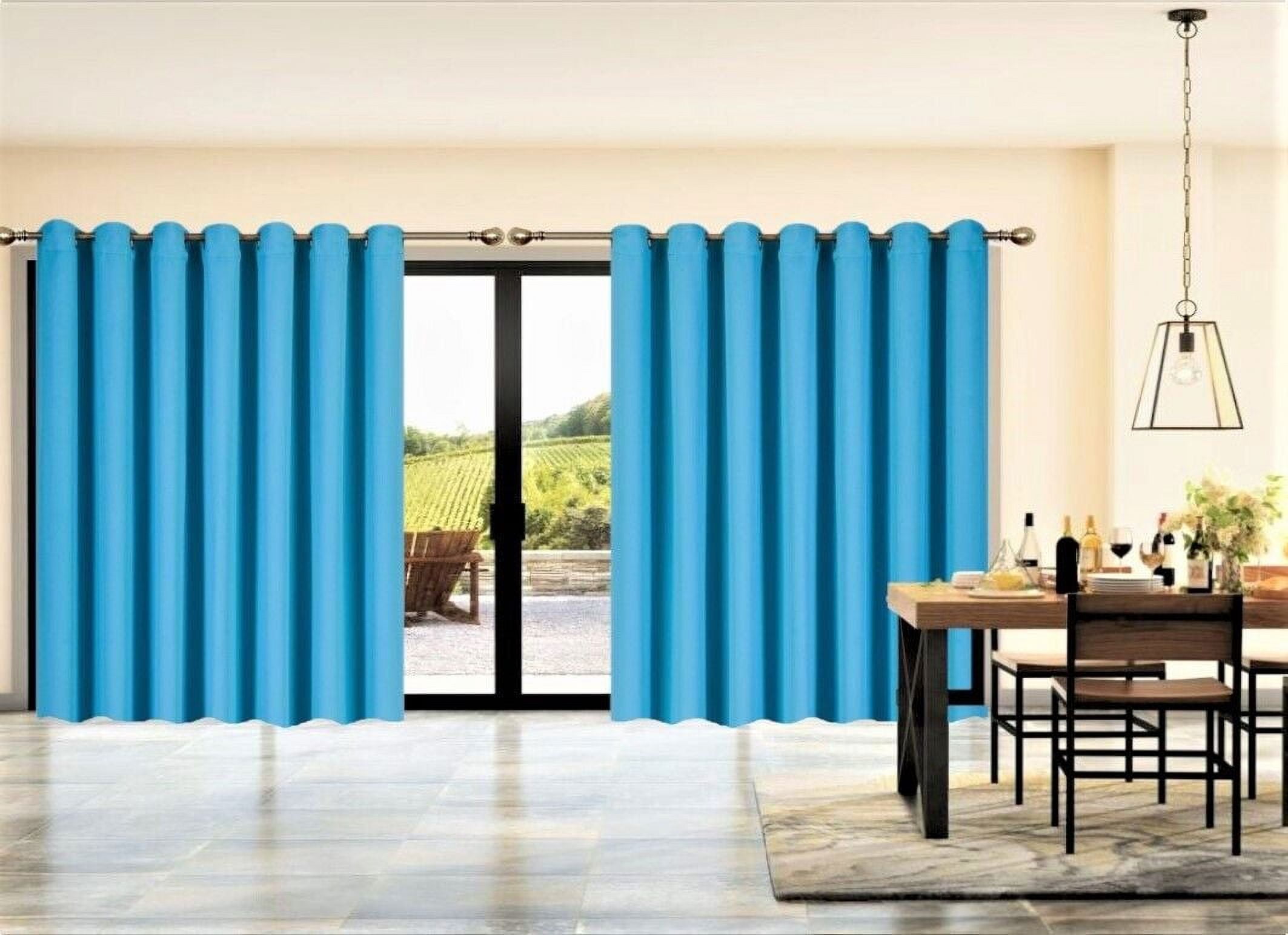 Biombo térmico K100, color turquesa, opaco, para puerta de patio ...
