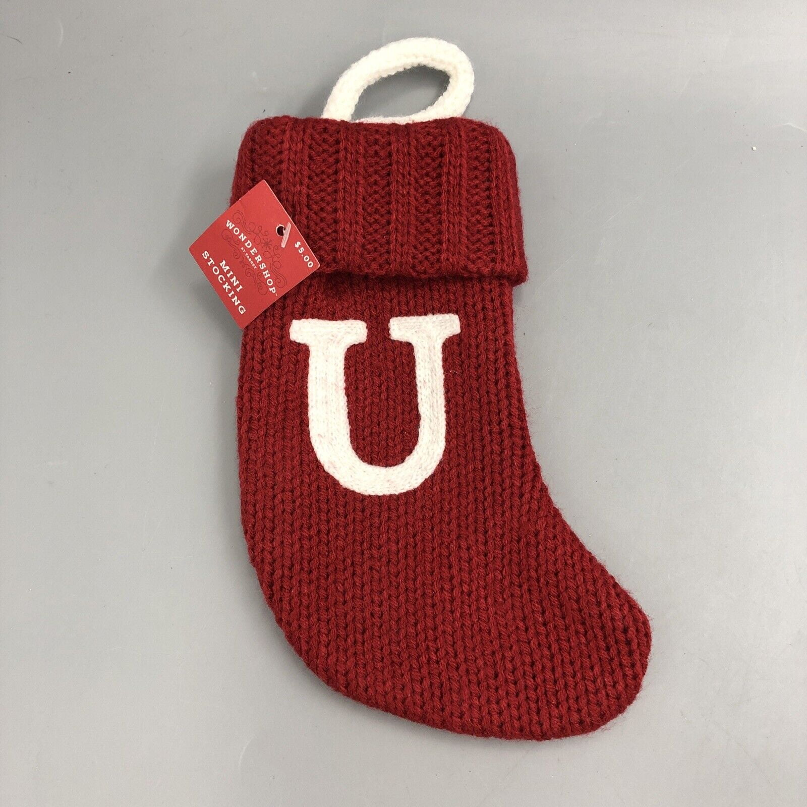 Monogrammed Mini Stocking “U” Wondershop - Walmart.com