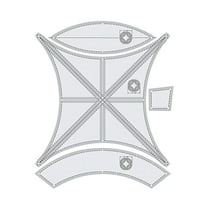 CutRite Double Wedding Ring Quilting Template with Slit'N Sew Method ...