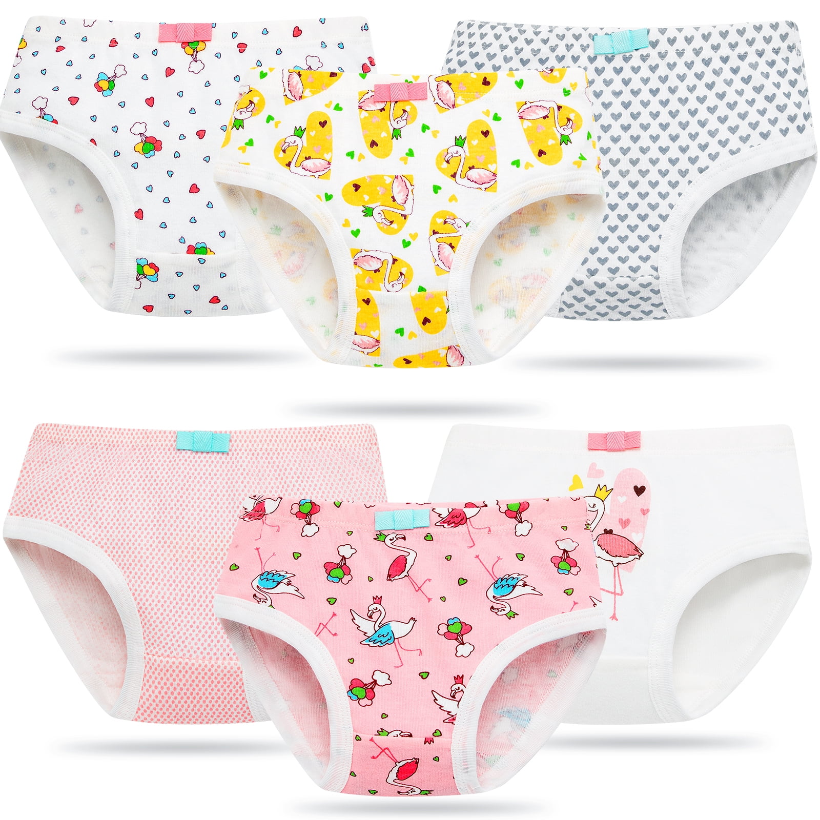 Synpos Girls Underwear, 100% Cotton Super Soft Cotton Briefs, Pack of 6 ...
