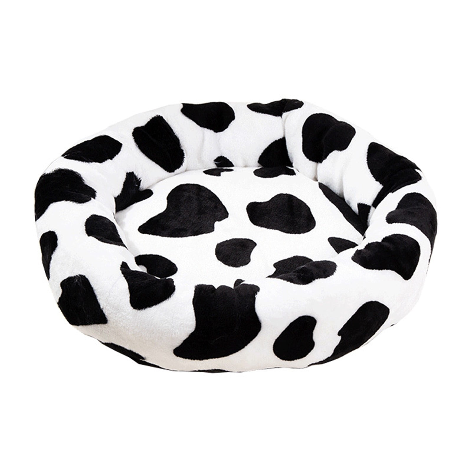 Winter Warm Pet Bed with Cow Pattern, Soft Cotton Mat for Dogs and Cats ...
