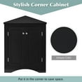 Corner Bathroom Cabinet, Freestanding Tall Triangle Storage Organizer ...