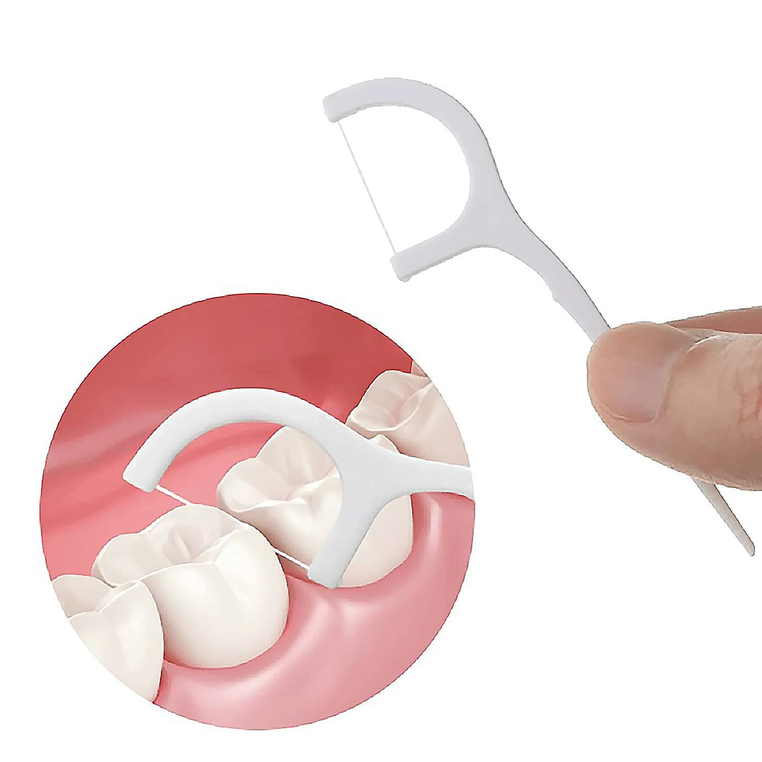 Hilo dental de 100 piezas, hilo dental desechable, palitos de higiene ...